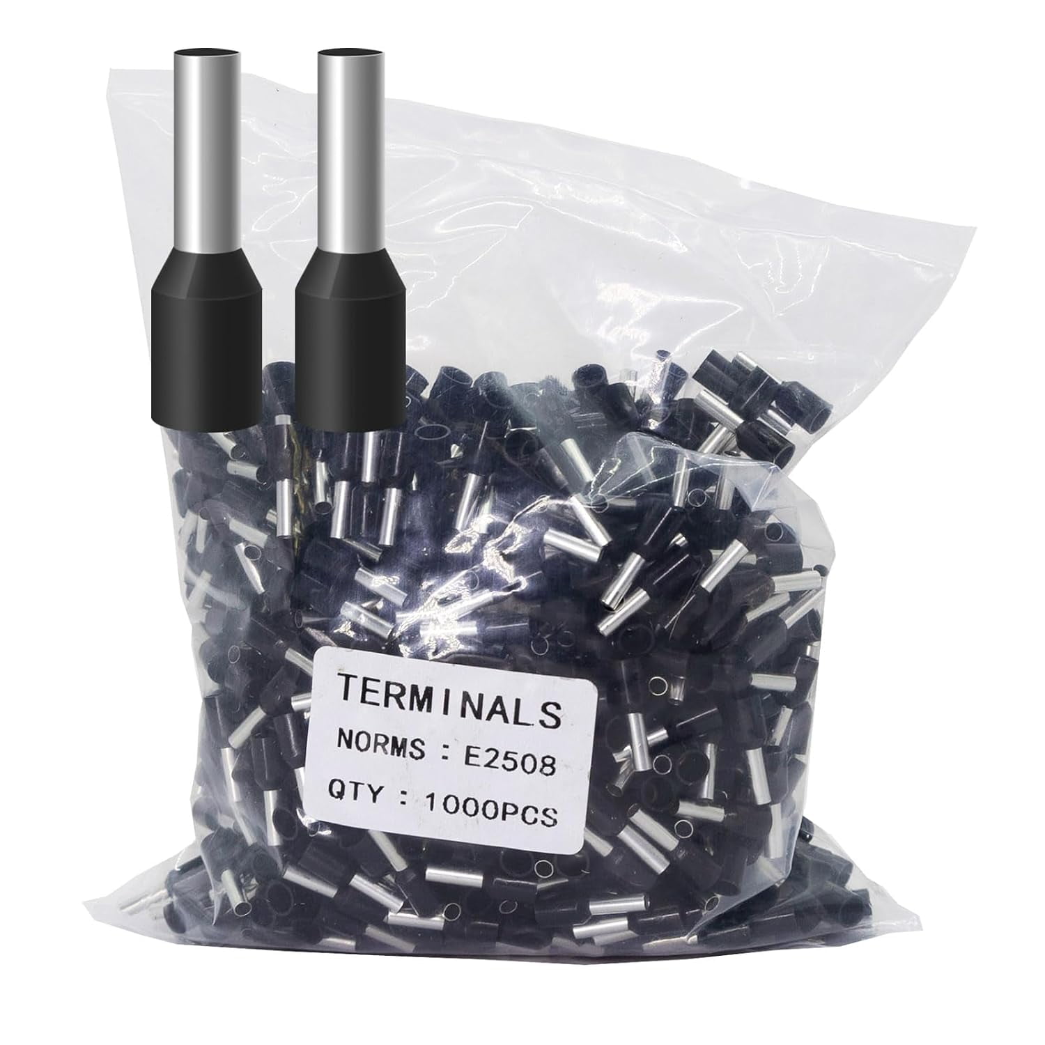 JUNCHI-AWG14 Wire Ferrules Terminals Kit, 1000pcs AWG14 Wire Insulated ...