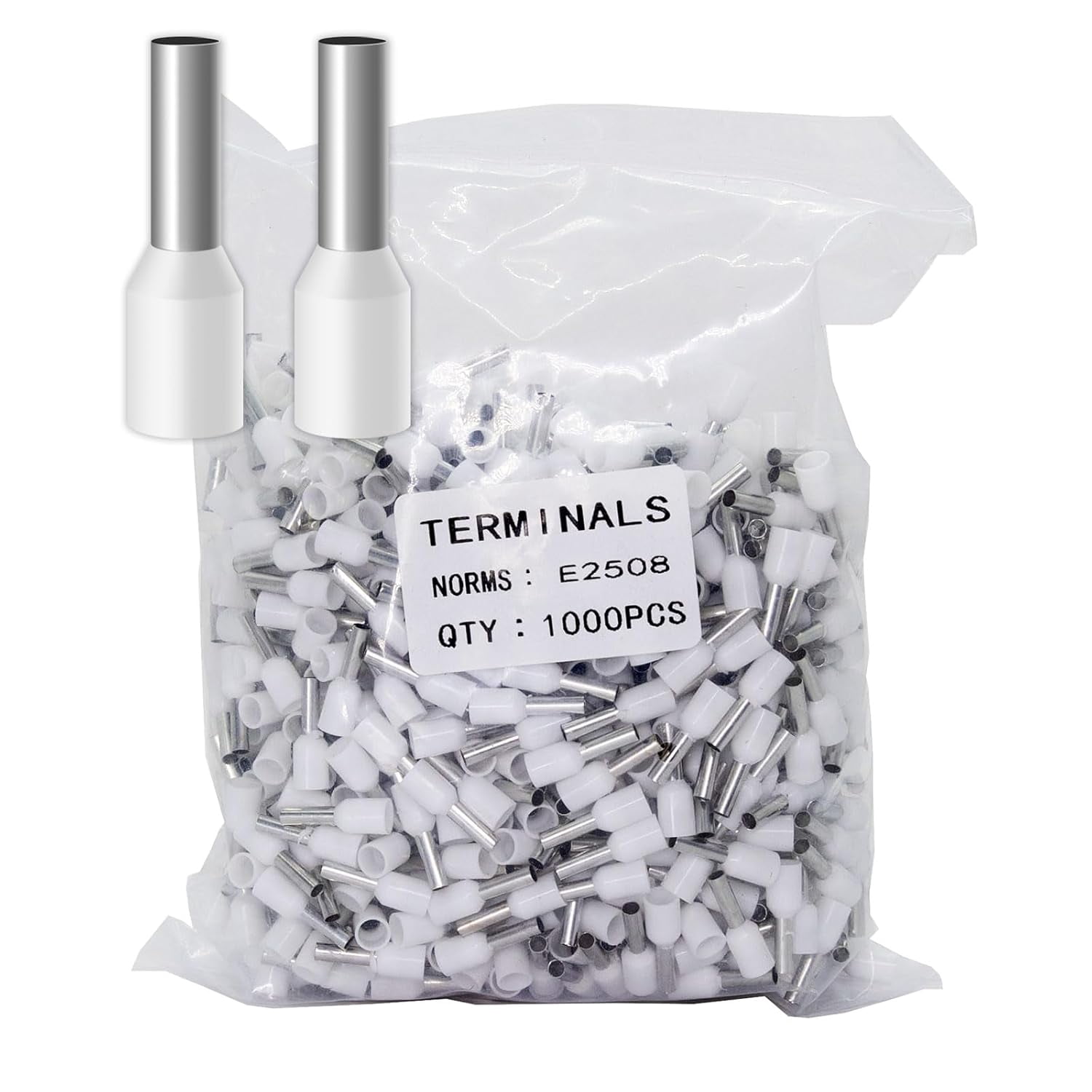 JUNCHI-AWG14 Wire Ferrules Terminals Kit, 1000pcs AWG14 Wire Insulated ...
