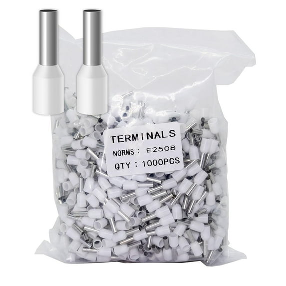 JUNCHI-AWG14 Wire Ferrules Terminals Kit, 1000pcs AWG14 Wire Insulated ...