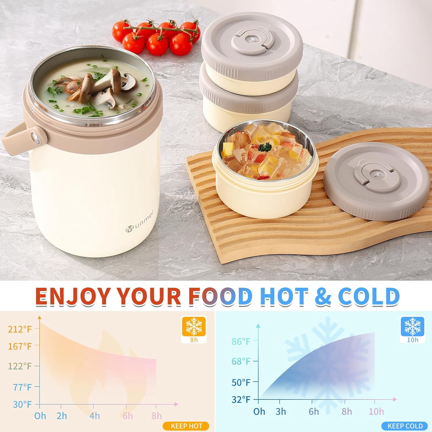 JUNCHI-Adults Lunch Vacuum Soup Thermo For Hot Food with Inserts ...