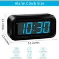 JUNCHI-Alarm Clock, Digital Clock, Constantly 1.2'' LED Blue Digits ...