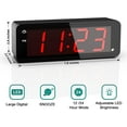 JUNCHI-Alarm Clock, Large Display 1.8" LED Numbers, Adjustable Led ...