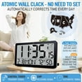 JUNCHI-Atomic Wall Clock with Backlight, Battery Operated Digital Wall ...