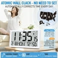 JUNCHI-Atomic Wall Clock with Backlight, Battery Operated Digital Wall ...