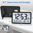 JUNCHI-Atomic Wall Clock with Backlight, Digital Wall Clock Battery ...