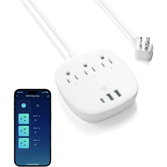 JUNCHI-BN LINK Smart Plug Power StripSurge Protector with 3 ...