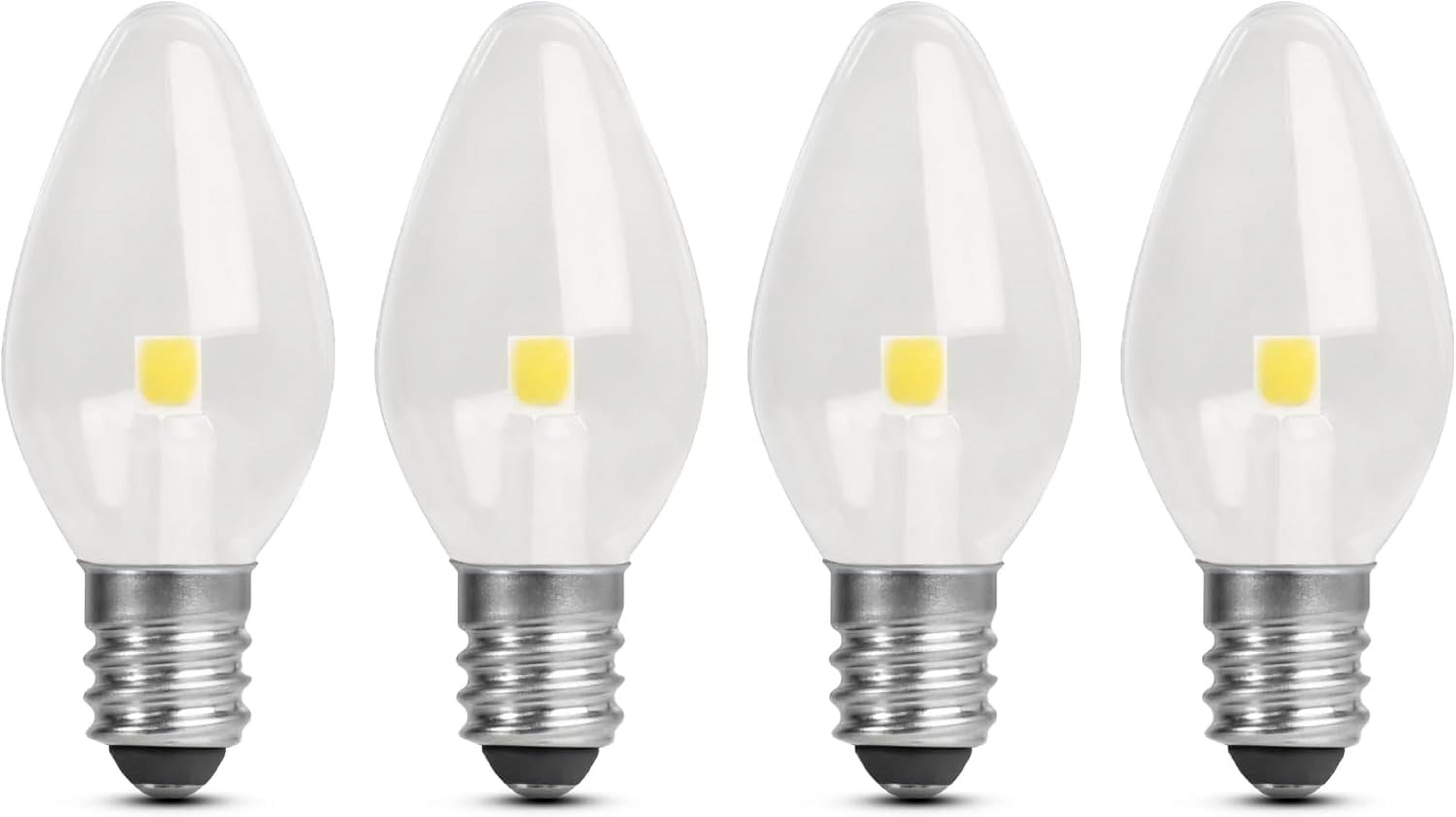 JUNCHI-BP7C7/850/LED/4 0.6W 7W Equivalent 30 Lumen Candelabra Base LED ...