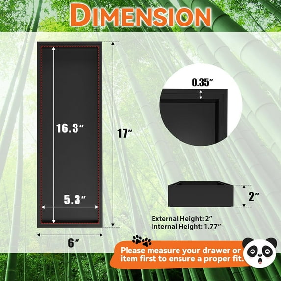 JUNCHI-Bamboo Drawer Organizer, Extra Large Silverware Organizer for ...