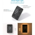 JUNCHI-Black Outlet Extender with Night Light, Multi Plug Outlet, USB ...