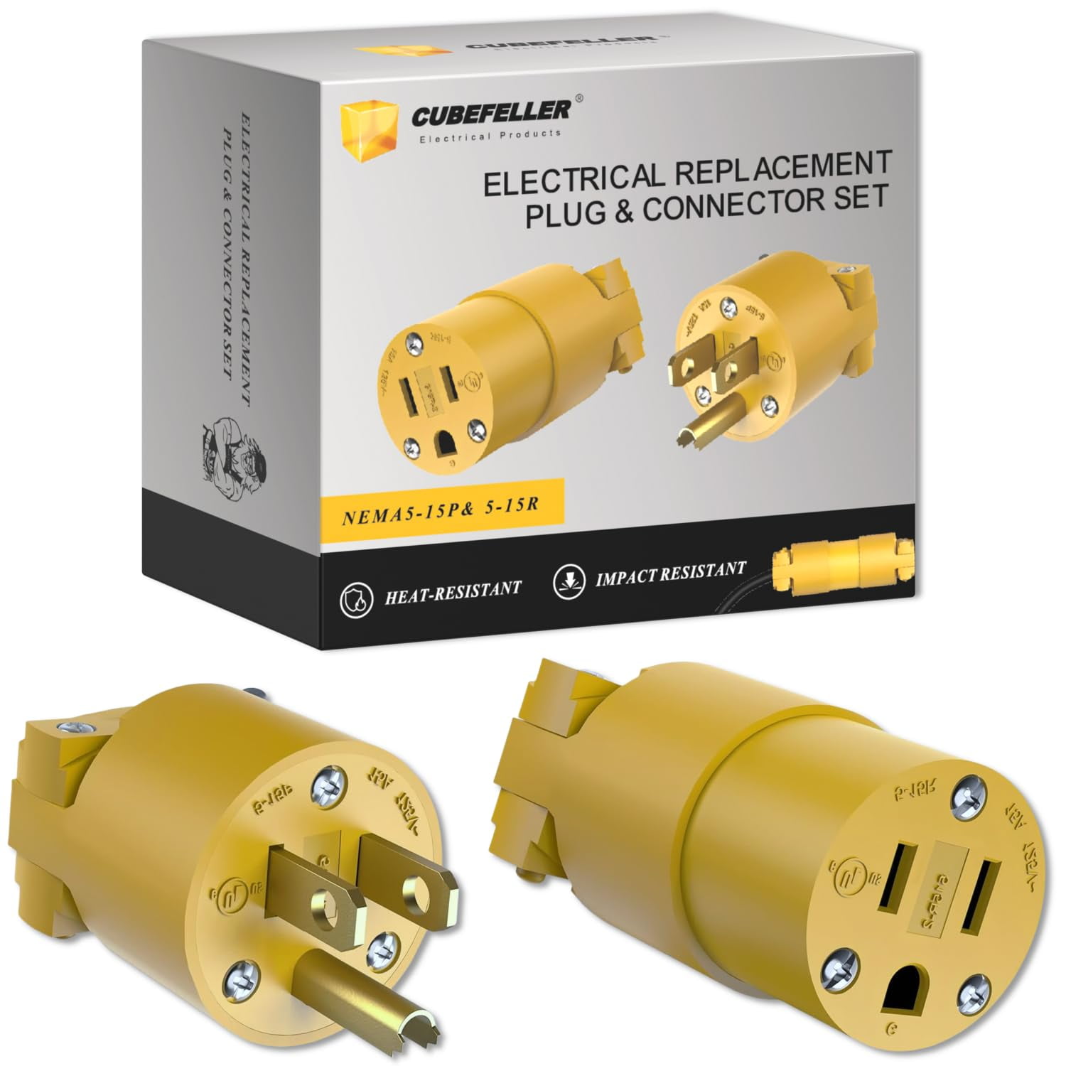 JUNCHI-CUBEFELLER® Electrical Replacement Plug & Connector Set ...