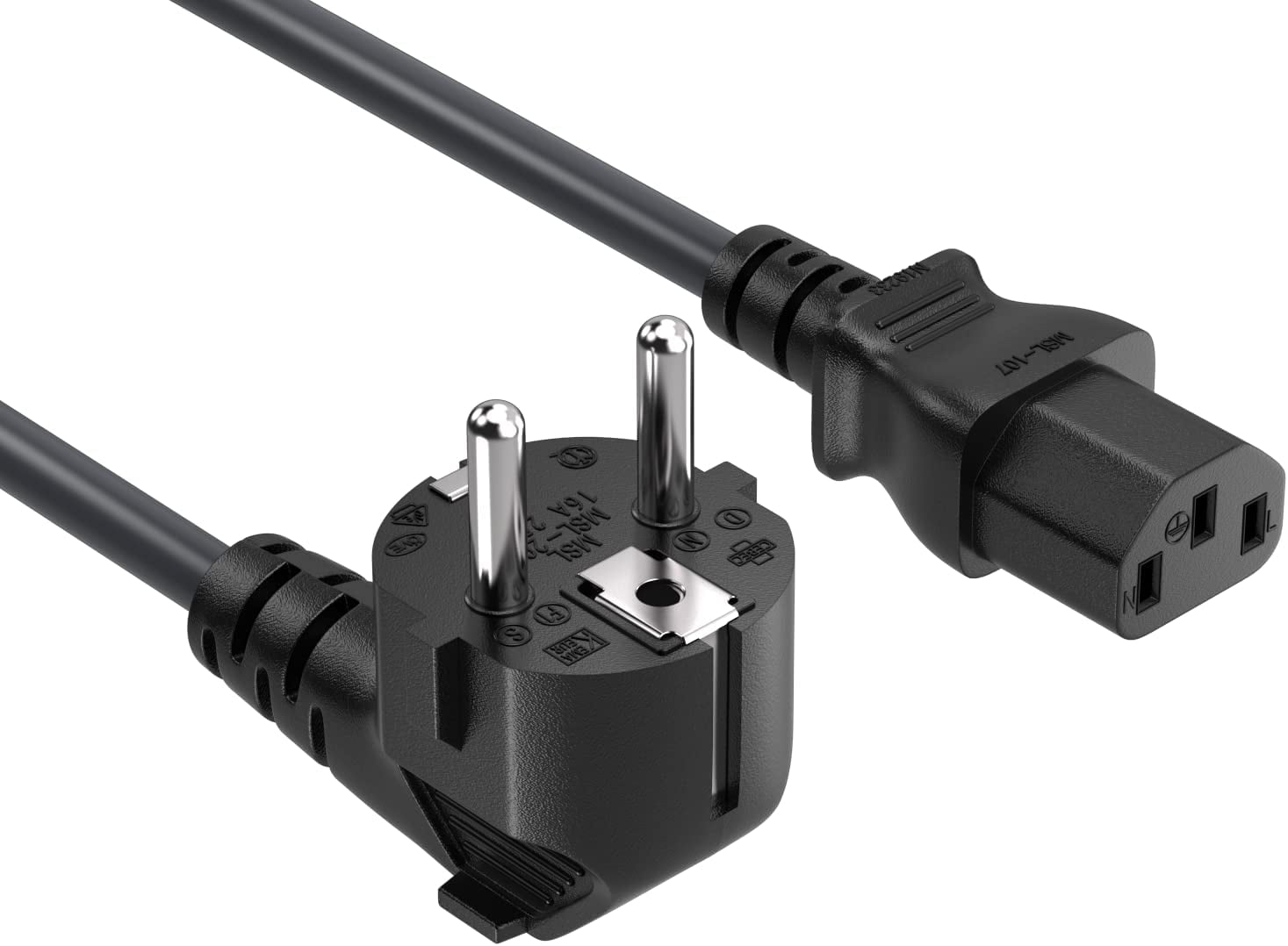 JUNCHI-CableLeader 6ft CEE 7/7 to IEC320 C13 Right Angle European ...