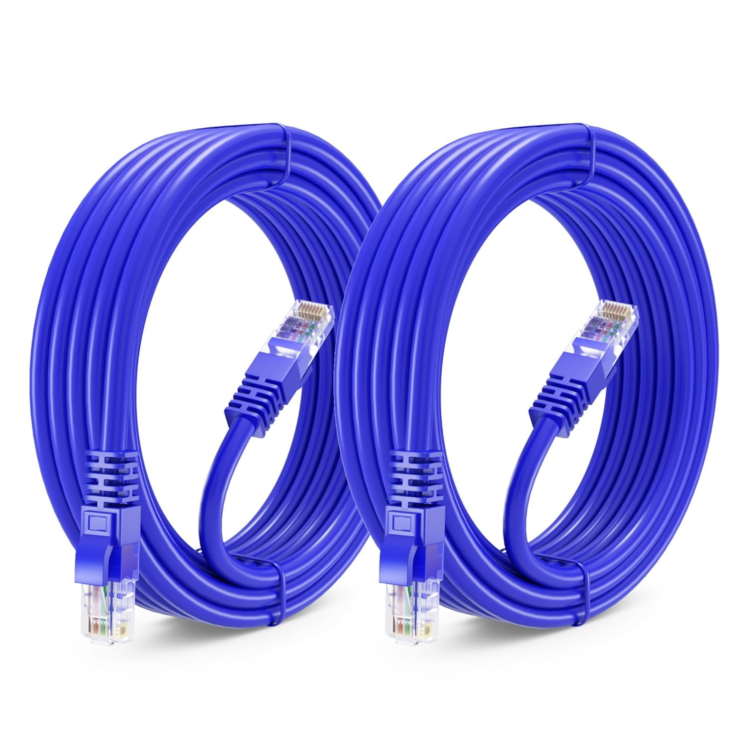 JUNCHI-Cat 6 Ethernet Cable 12 ft (2-Pack) - High-Speed LAN Cable ...