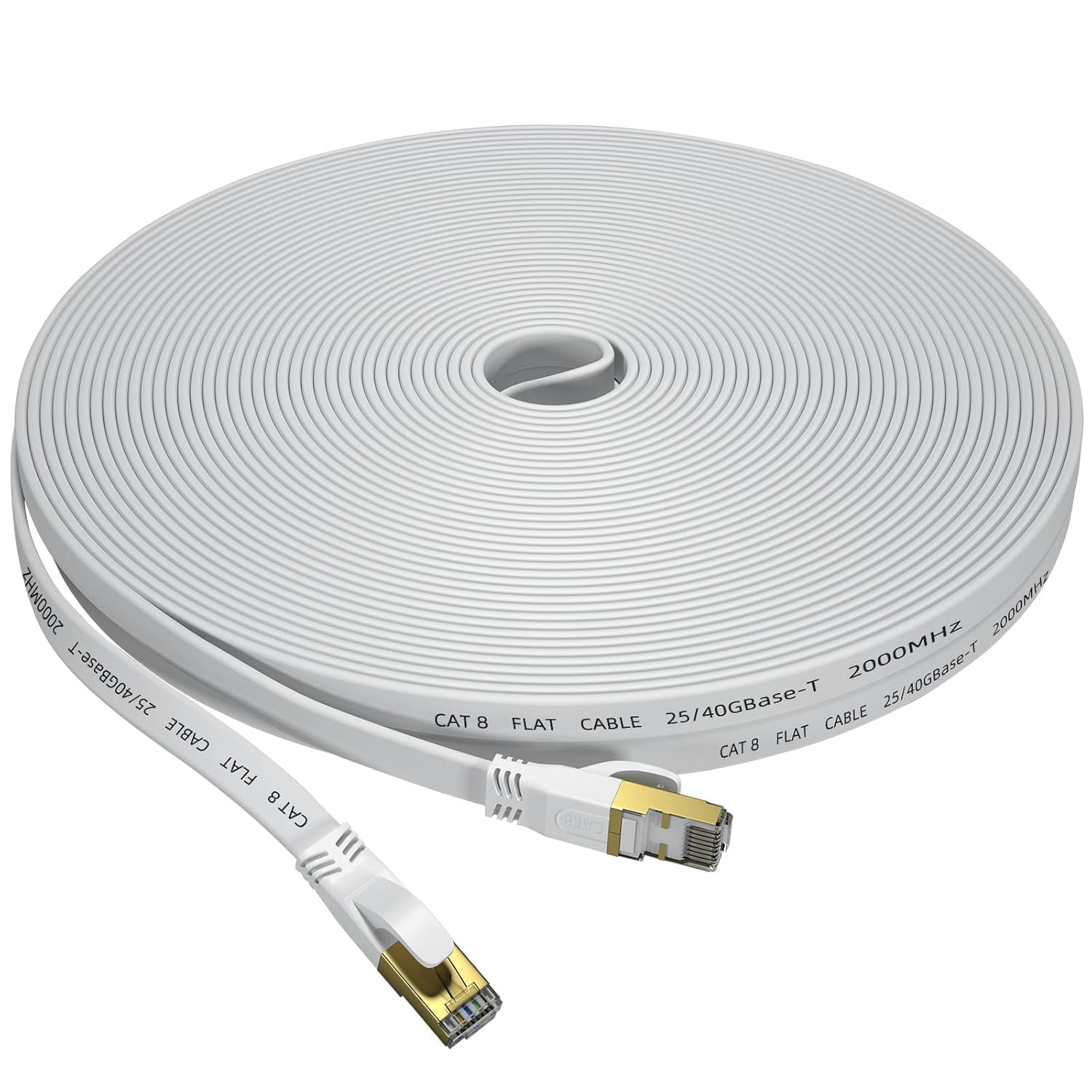 JUNCHI-Cat 8 Ethernet Cable 85 FT, Outdoor&Indoor High Speed Heavy Duty ...