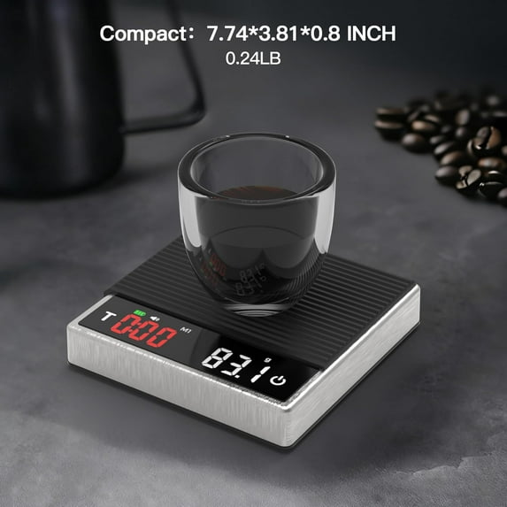 JUNCHI-Coffee Scale with Timer 2000g x 0.1g, Espresso Scale with USB-C ...
