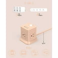 JUNCHI-Cube Power Strip, 4 Widely Spaced Outlet with 3 USB (1 USB C ...
