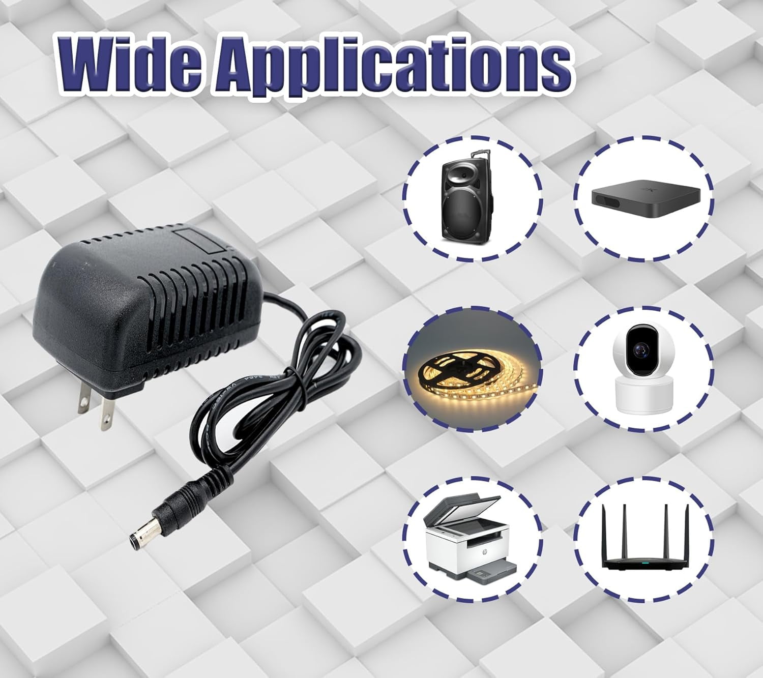 JUNCHI-DC 24V 1A 24W Power Supply Adapter Transformer Switch AC 110V ...