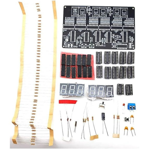 JUNCHI-DC 4.5V-5.5V 6-bit Digital Circuit Clock kit, Electronic Clock ...