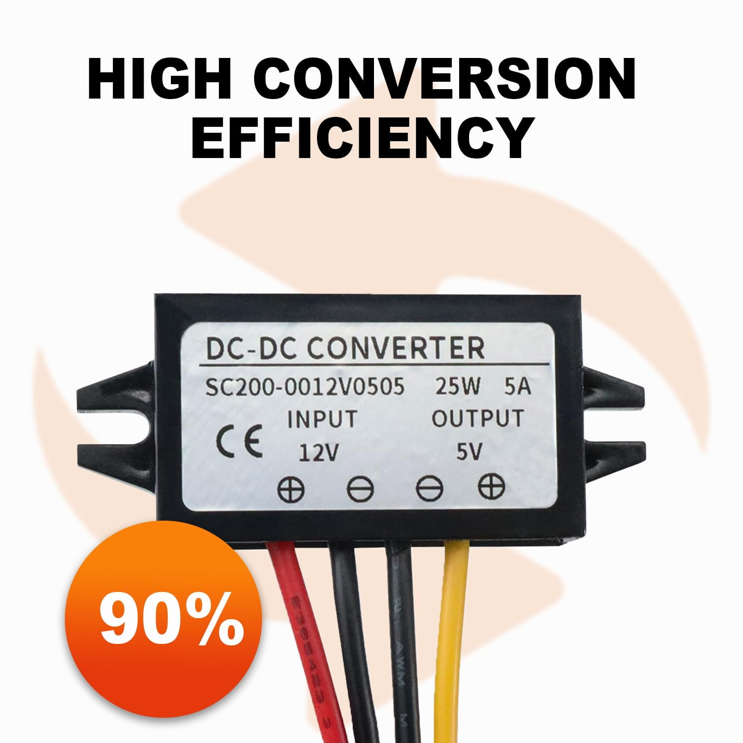 JUNCHI-DC Buck Converter 12V to 5V 5A 25W Step Down Converter Module ...