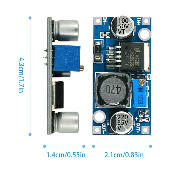 JUNCHI-DC-DC Buck Converter Power Module 3A Adjustable Step-Down LM2596 ...