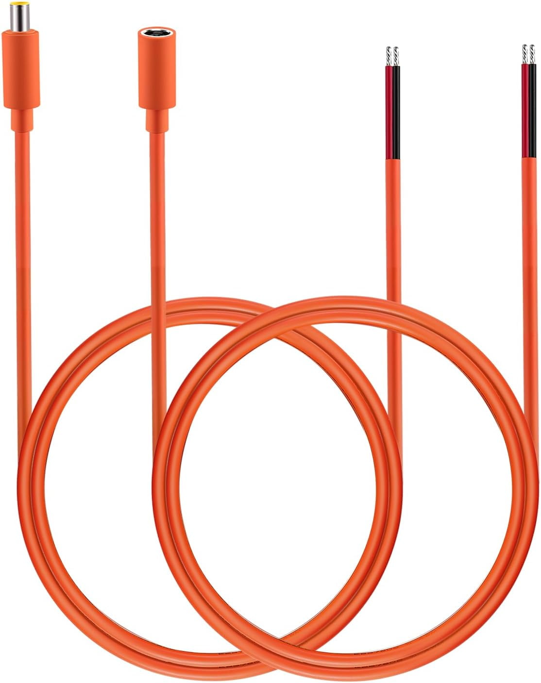 JUNCHI-DC7909 8mm Power Pigtails Cable - 12V 16AWG, 1M 3.3FT, Pure ...