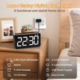JUNCHI-Digital Alarm Clock: Wood Grain, 5.9-inch Large LED Display ...