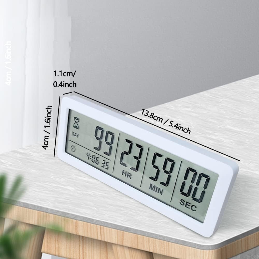JUNCHI-Digital Countdown Days Timer - White Upgraded Big 999 Days Count ...
