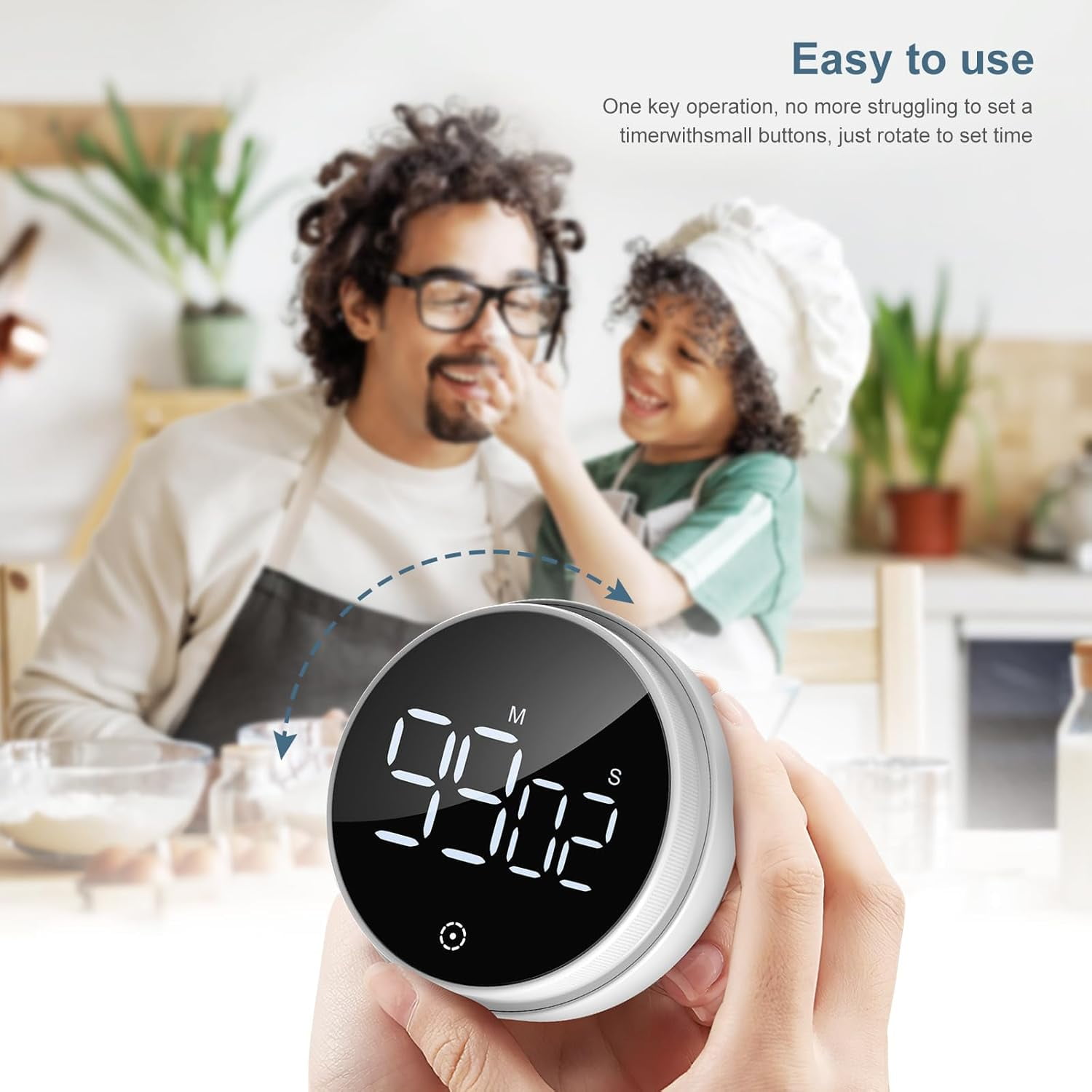 JUNCHI-Digital Kitchen Timer, Digital Timer with Large LED Display ...