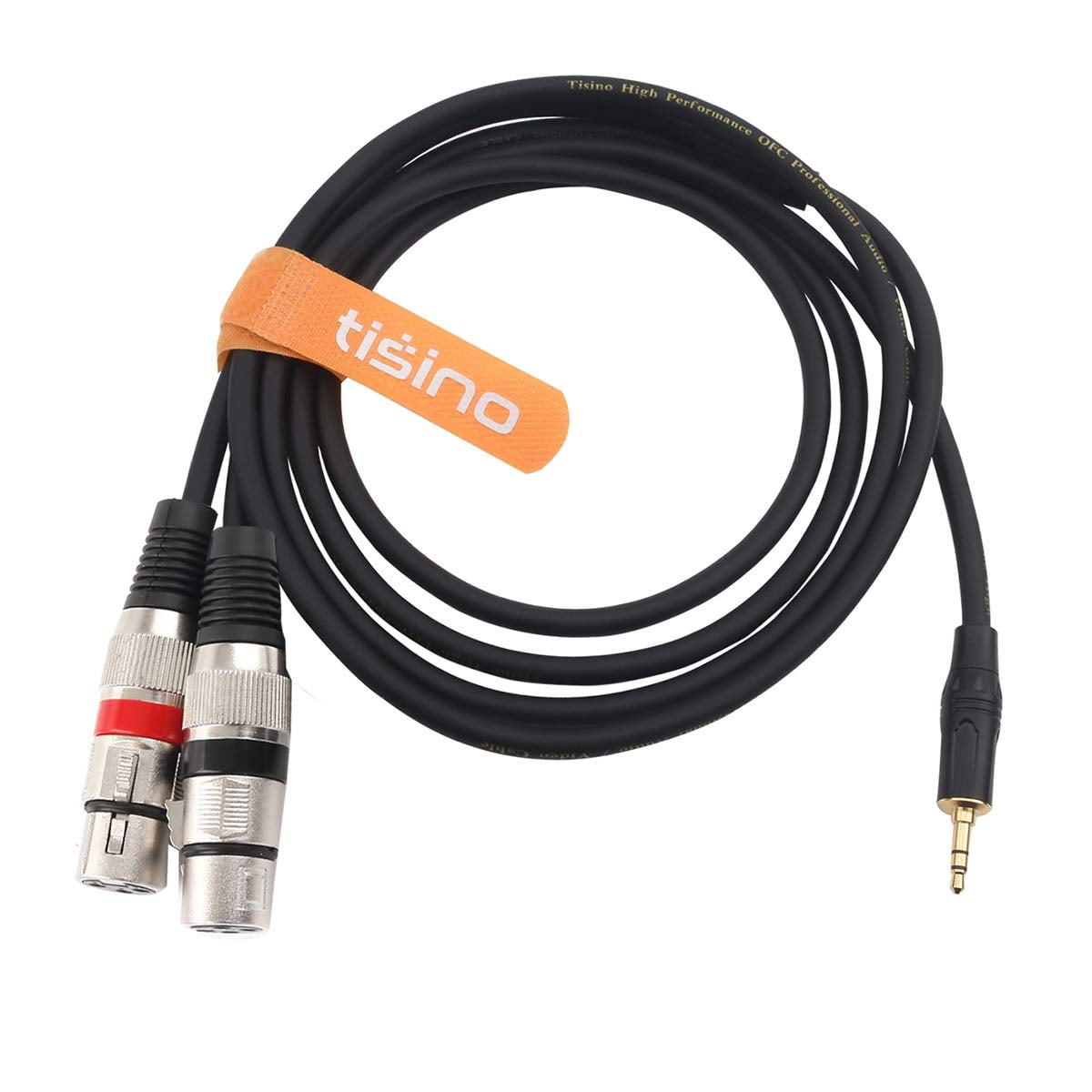 JUNCHI-Dual XLR to 3.5mm Stereo Mic Cable, 2 XLR Female to 1/8 Inch ...