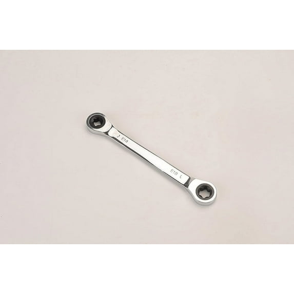 JUNCHI-E-Torx Double Box Ratcheting Wrench, E14x E18Heavy Duty CR-V Box Ratchet Gear Spanner ...