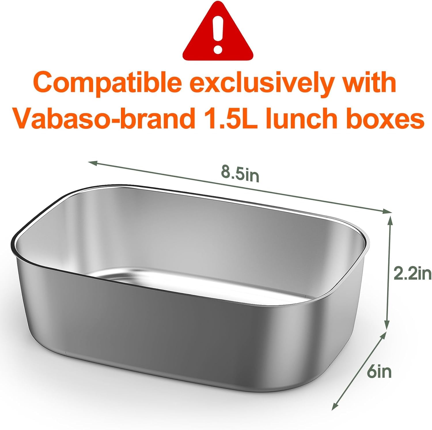 JUNCHI-Electric Lunch Box 304 Stainless Steel Inner Container, 1.5 ...