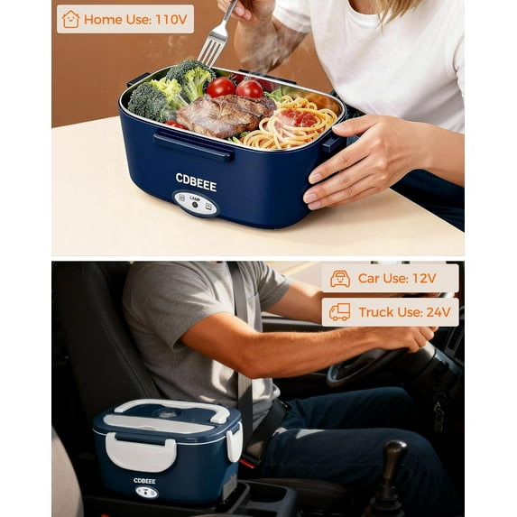 JUNCHI-Electric Lunch Box Food Heater - 80W Fast Heating, 1.5L Heated ...