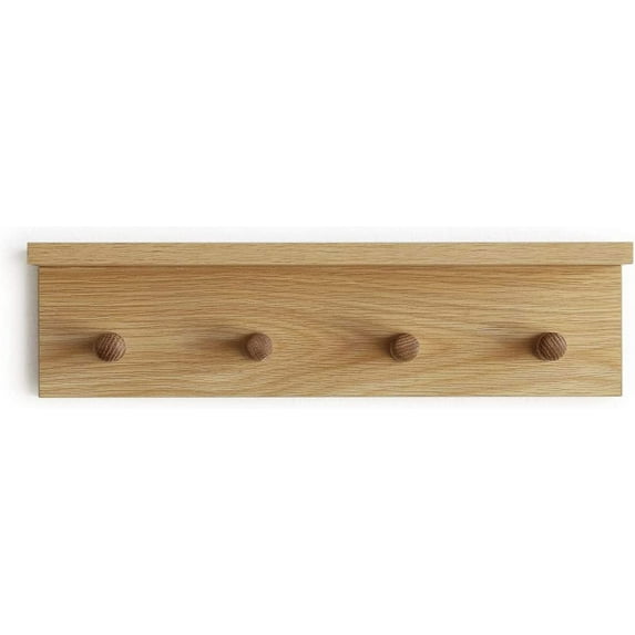 JUNCHI-Entrance Coat Rack Coat Hooks, Wall-Mounted Wooden Hook Rack ...
