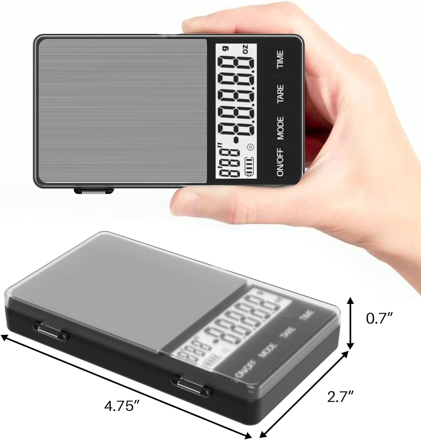 JUNCHI-Espresso Scale with Timer 1000g/0.1g Drip Coffee Scale, Small ...