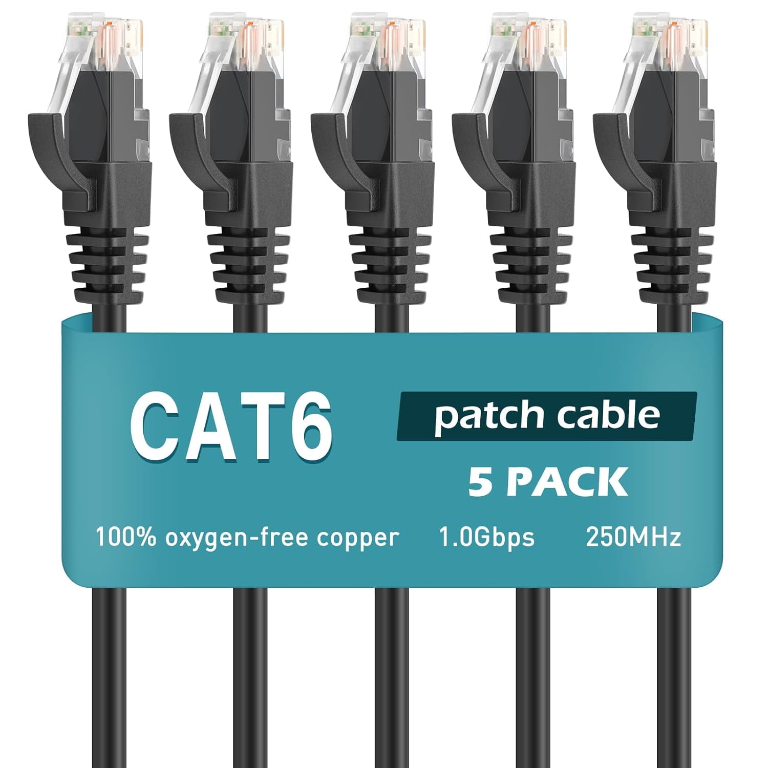 JUNCHI-Ethernet Cable 0.5 ft 5 Pack - Cat 6 High Speed Network Cable ...