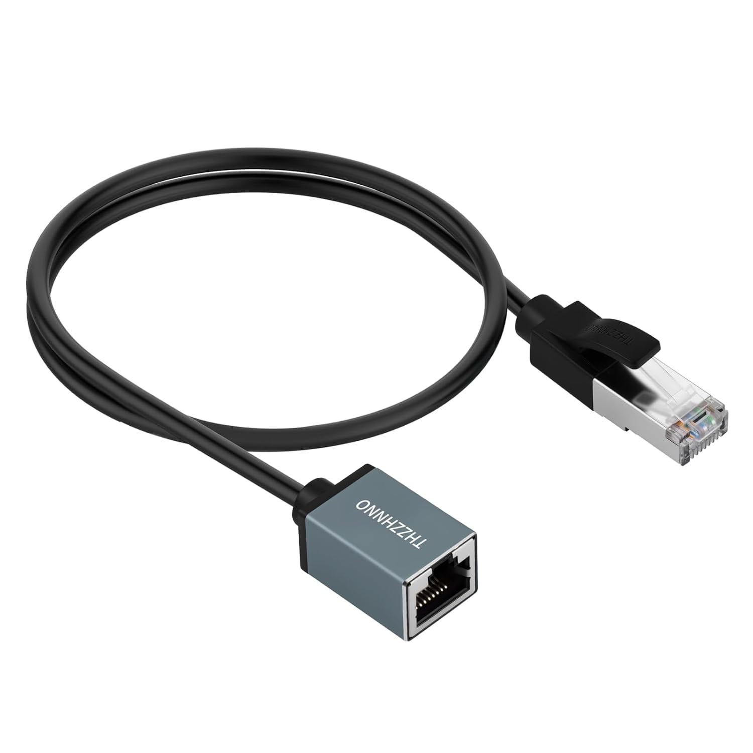 JUNCHI-Ethernet Extension Cable 1.6FT, 1000Mbps RJ45 Male to Female LAN ...