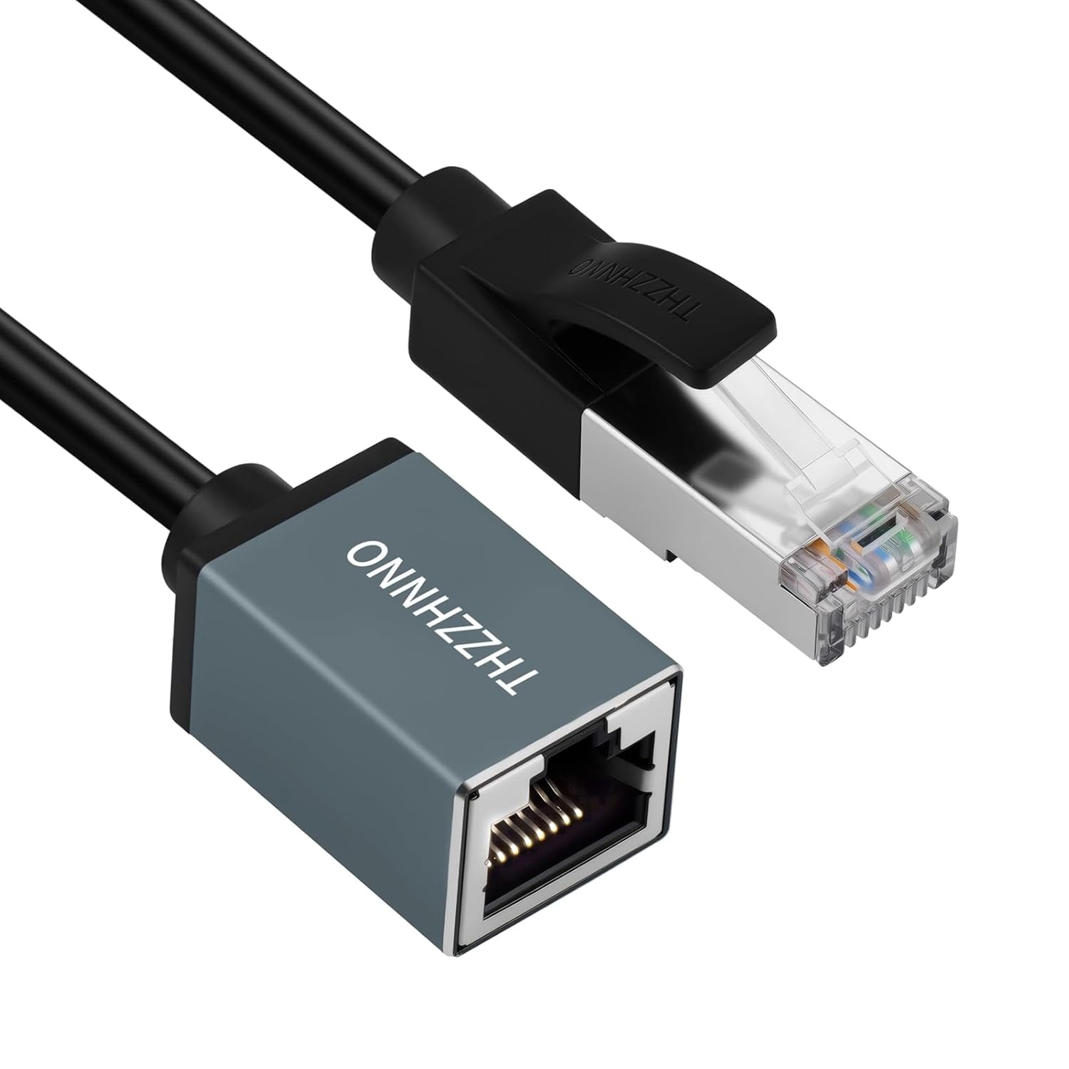 JUNCHI-Ethernet Extension Cable 1.6FT 2Pack, 1000Mbps RJ45 Male to ...
