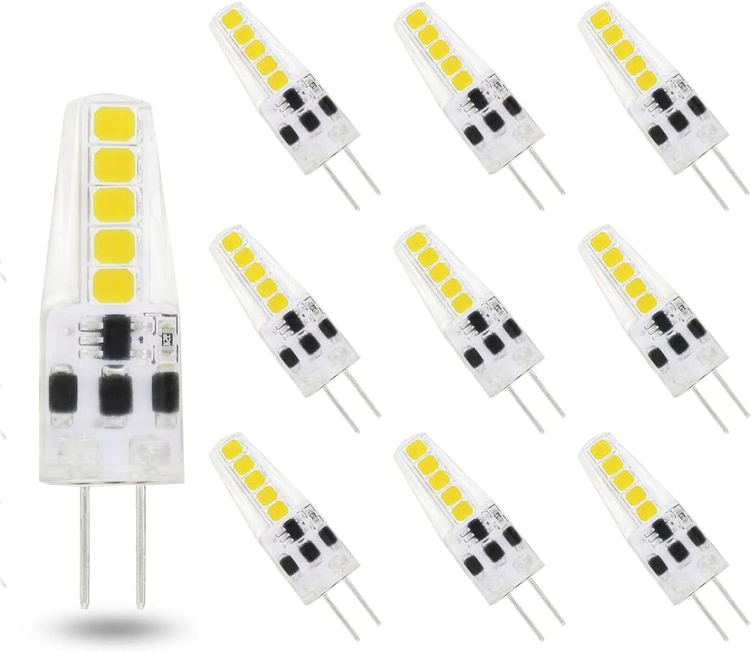 JUNCHI-G4 LED Bulb 10 Pack Bi-Pin Base AC 12V 24V G4 LED Bulb 2W 20W ...