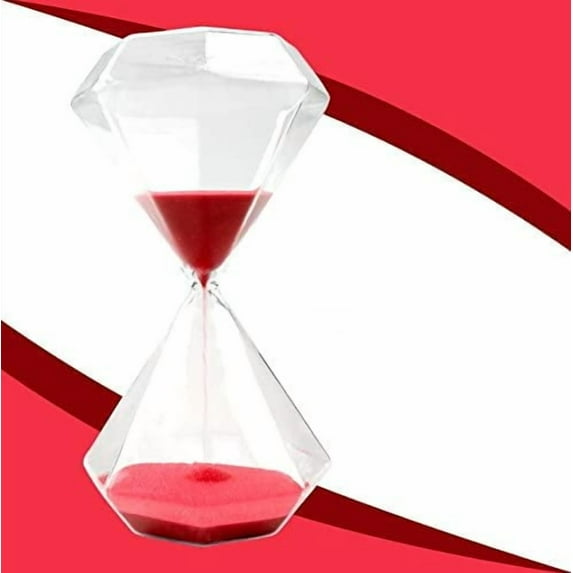 JUNCHI-Graces Dawn Diamond glass Hourglass Sand Timer 60 minutes with ...
