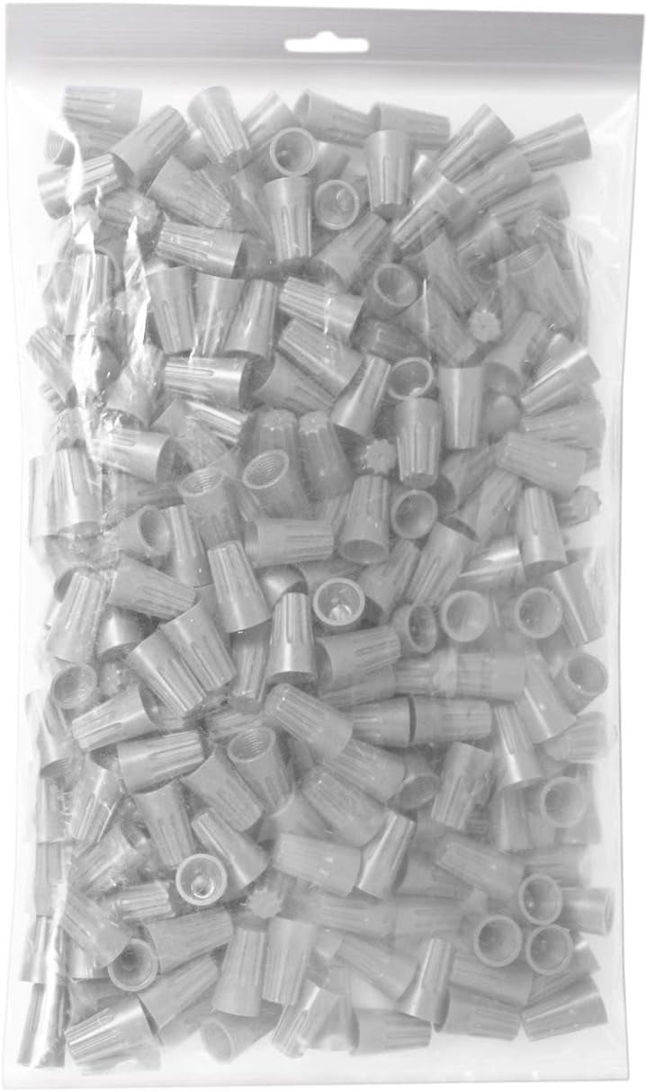 JUNCHI-Gray Electrical Wire Connector Screw Terminal - 1,000 Pack, Cone ...