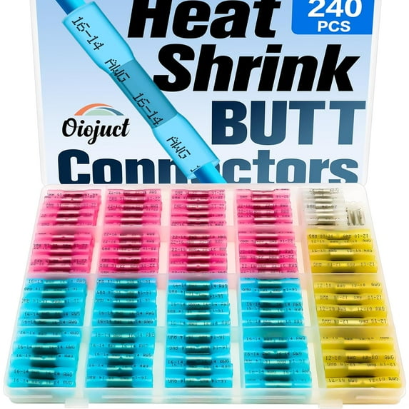JUNCHI-Heat Shrink Butt Connectors Kit - Waterproof Electrical Splice ...