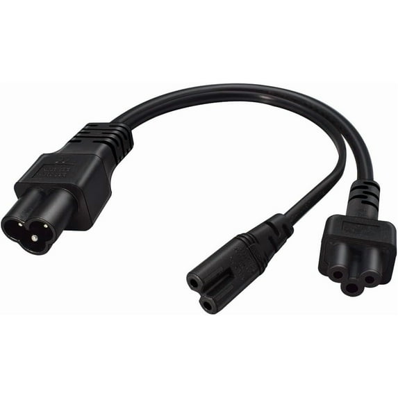 JUNCHI-IEC320 C6 to C7+C5 Y Splitter Power Cable.IEC 320 C6 Male to C5 ...