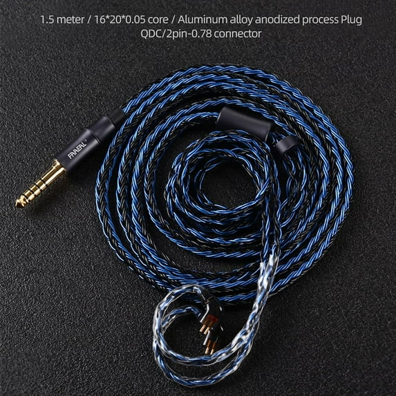 JUNCHI-IEM Cable,16-Strand OFC Silver-Plated Earphone Upgraded Cords ...