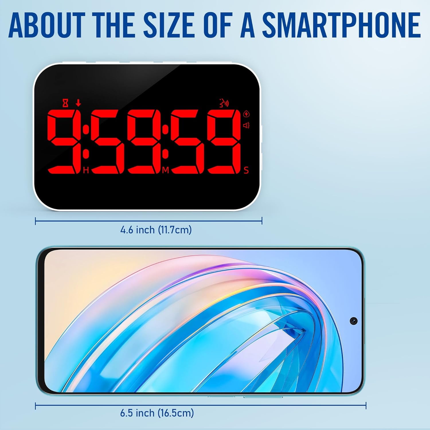 JUNCHI-LED Timer （1.5" Number） with Voice Reminder, Digital Magnetic ...