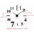 JUNCHI-Large Frameless 3D DIY Mirror Surface Wall Clocks Modern Design ...