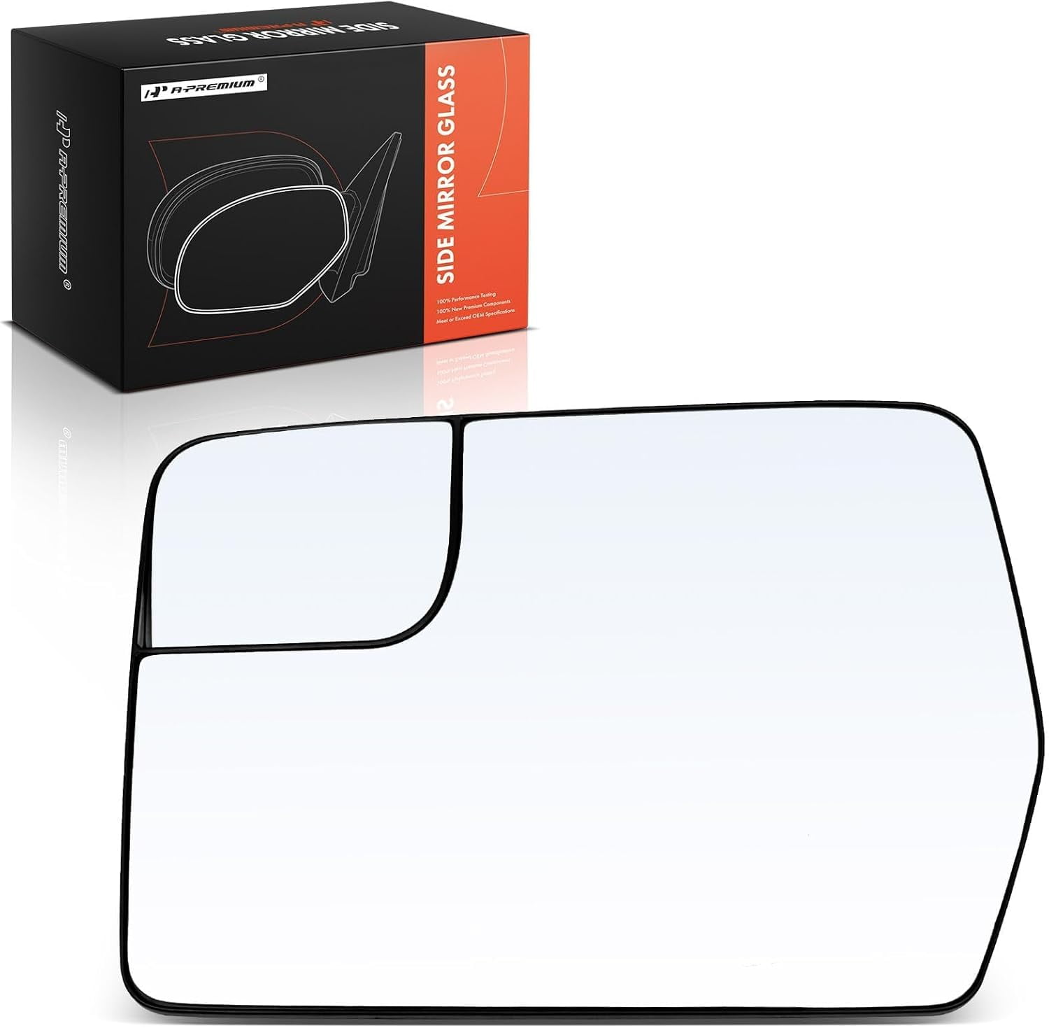 JUNCHI-Left Driver Side Non-Heated Mirror Glass with Backing Plate ...