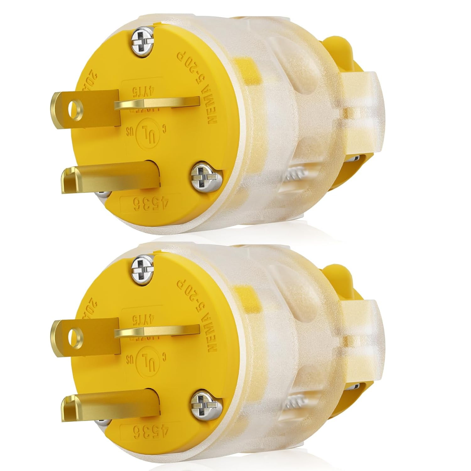 JUNCHI-Lighted 20 Amp 125 Volt NEMA 5-20P 2 Pole 3 Wire Grounding ...