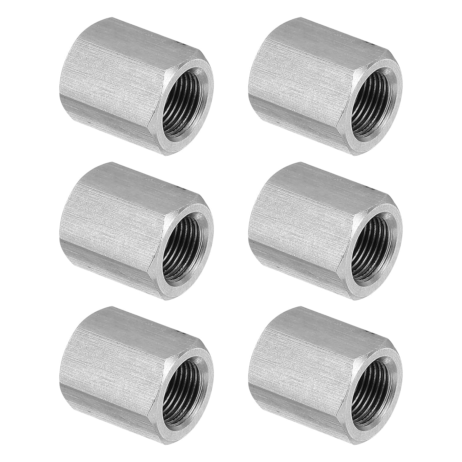 JUNCHI-M12 x 1-Pitch 304 Stainless Steel Hex Coupling Nuts, 6Pcs 20mm ...