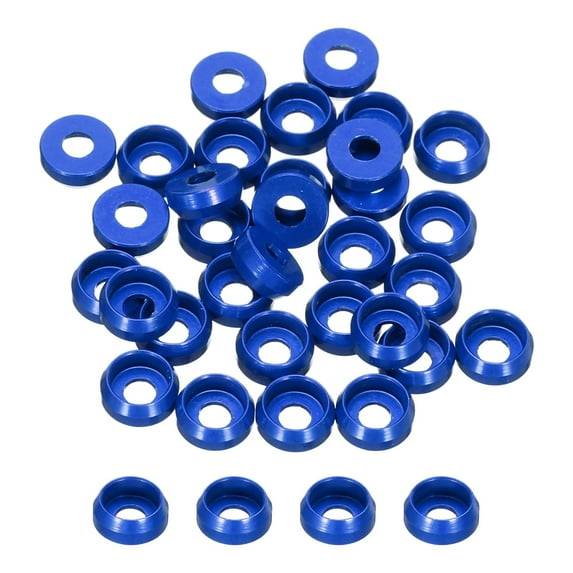 JUNCHI-M2 Cone Cup Countersunk Washers,Hole Dia 2mm/0.08" Aluminum ...