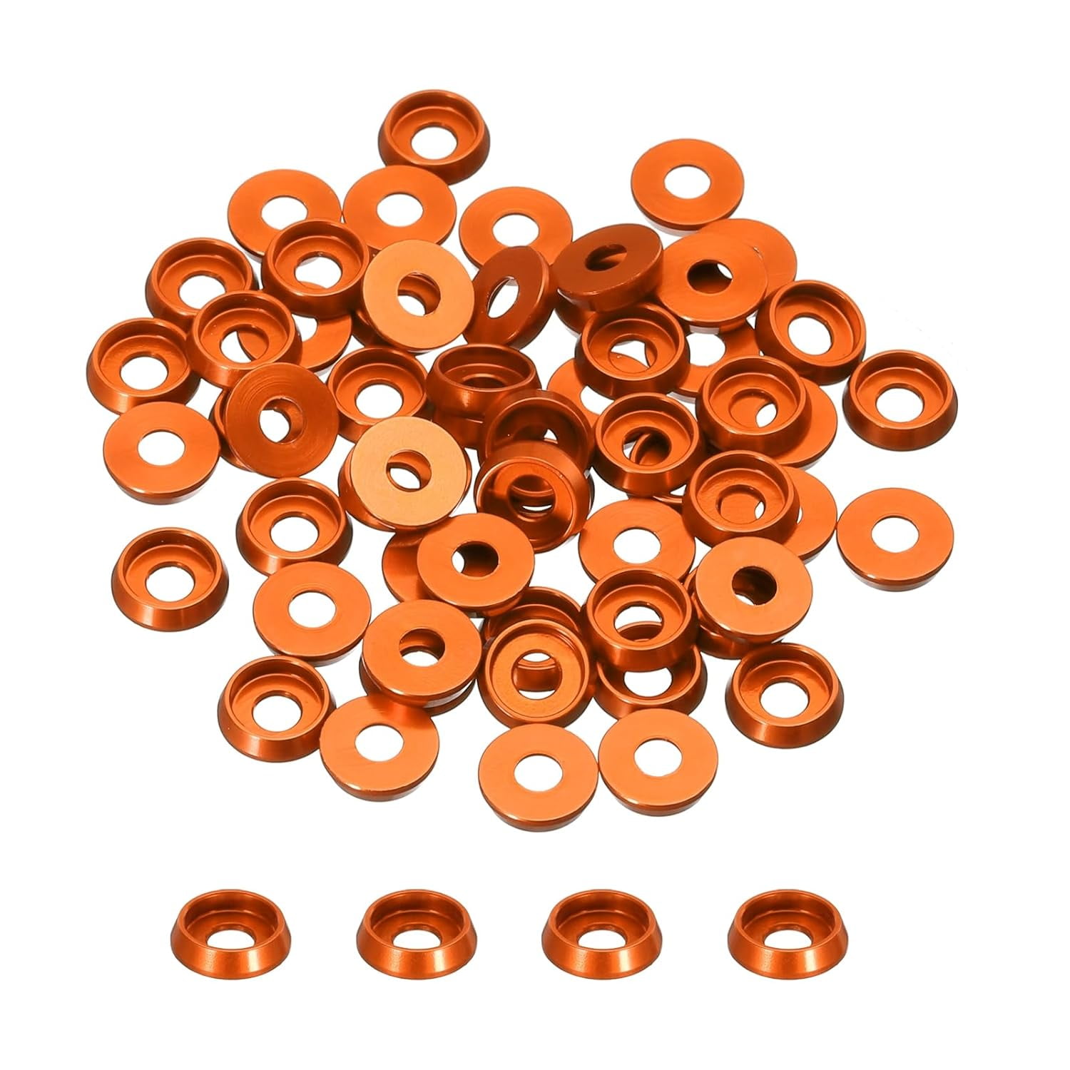 JUNCHI-M3 Cone Cup Countersunk Washers,Hole Dia 3mm/0.12" Aluminum ...