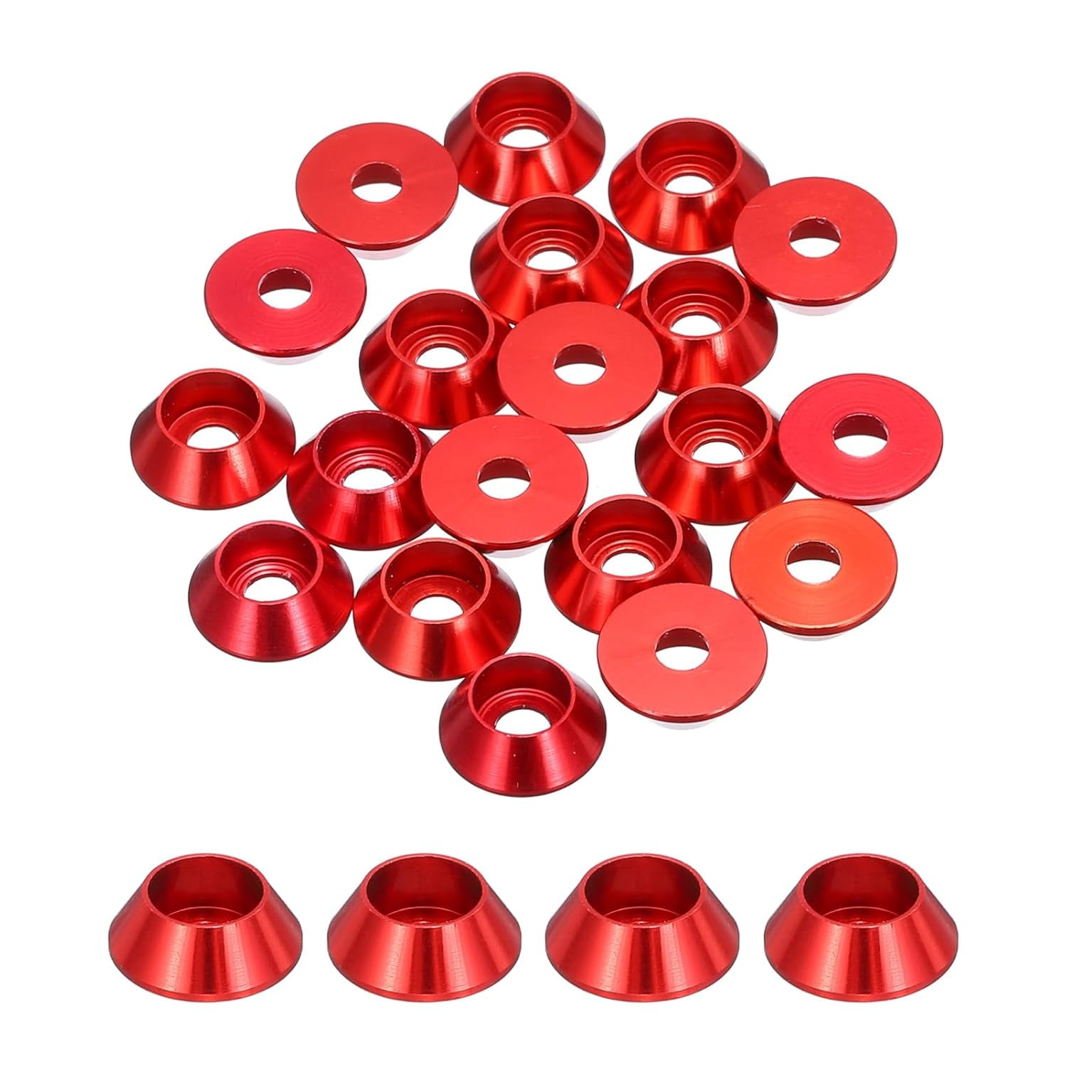 JUNCHI-M3 Cone Cup Washers,Anodized Aluminum Gaskets Cup Head Washer ...